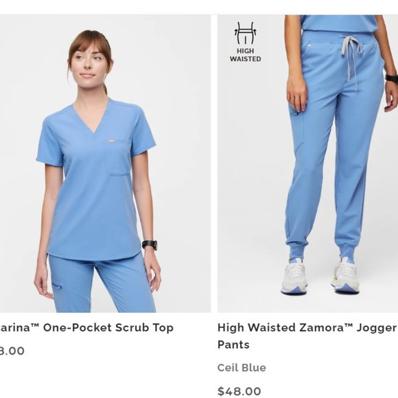 Figs | Tops | Womens Ceil Blue Figs Scrub Set | Poshmark